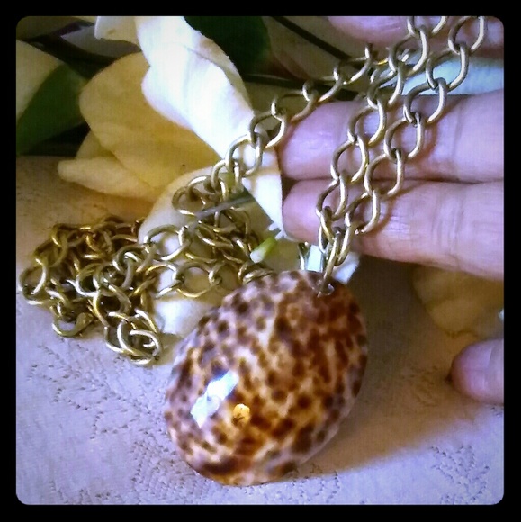 Vintage | Jewelry | Vintage Large Shell Pendant Necklace | Poshmark